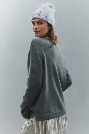 Sanctuary Wool Cashmere Crew-neck Sweater