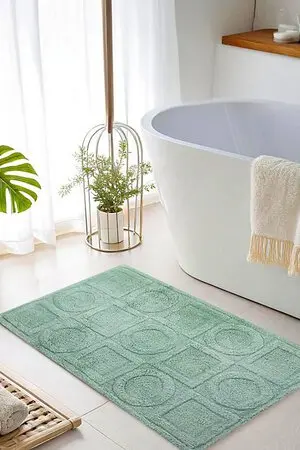 GAURI KOHLI Almaty Bath Mat - Greyed Olive
