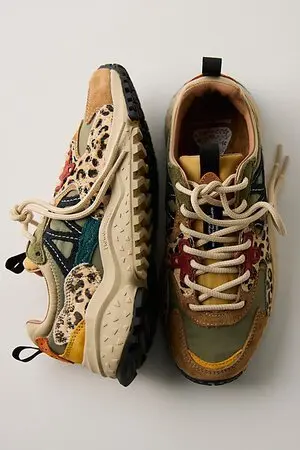 FLOWER MOUNTAIN Solin Sneakers Green Pattern