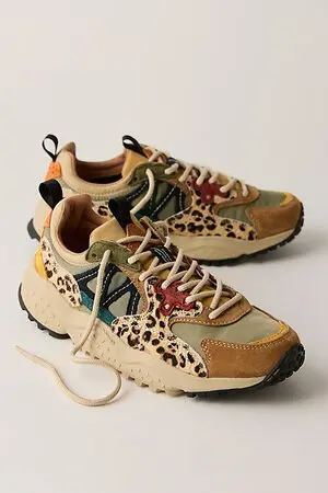 FLOWER MOUNTAIN Solin Sneakers - Green Pattern