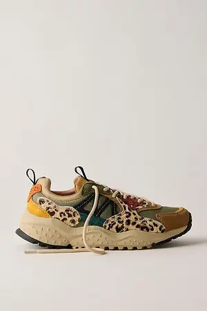 FLOWER MOUNTAIN Solin Sneakers - Green Pattern