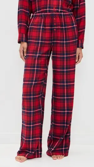 Z Supply Plaid Twill Flannel Pants