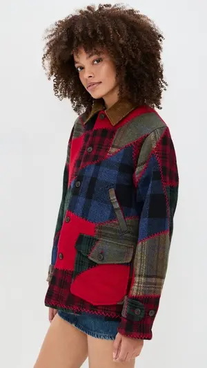 Polo Ralph Lauren Wool Patchwork Coat