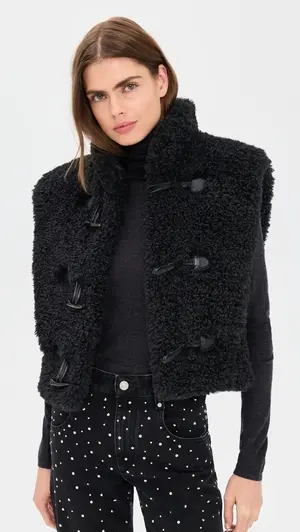 Isabel Marant Alisa Faux Shearling Vest