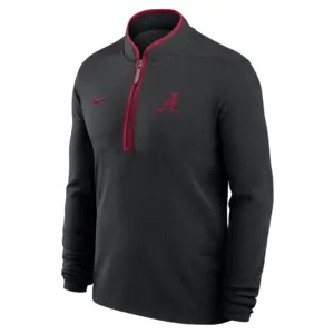 Nike Alabama Victory Dri-fit College 1/2-zip Long-sleeve Top - Black