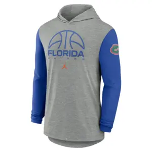 JORDAN Florida Basketball College Long-sleeve Hooded T-shirt - Grey