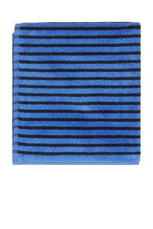 TEKLA Sailor Stripes Hand Towel - Blue & Black