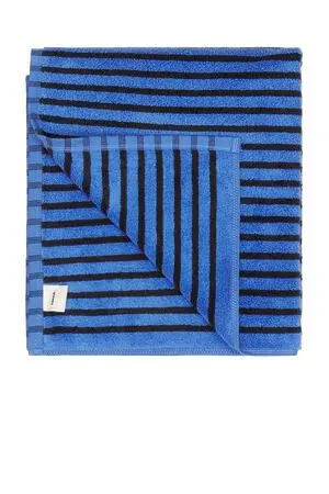 TEKLA Sailor Stripes Hand Towel - Blue & Black