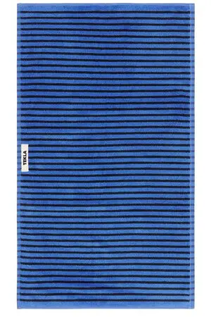TEKLA Sailor Stripes Hand Towel - Blue & Black