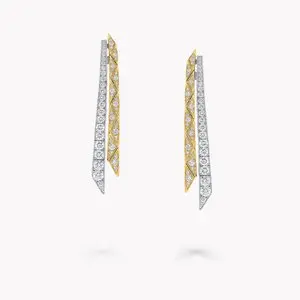 Graff Laurence Signature Diamond Earrings - White Gold And Yellow Gold