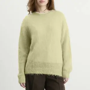Auralee Mohair Knit Pullover - Light Khaki
