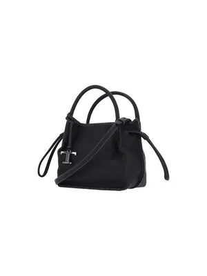 TOD'S Small Logo Bucket Bag - Black