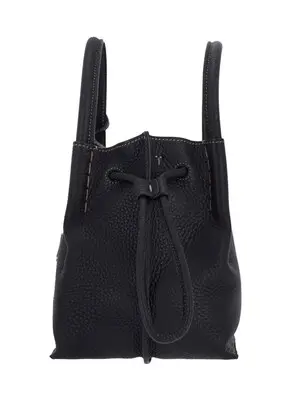 TOD'S Small Logo Bucket Bag - Black