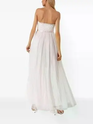 NEEDLE & THREAD Sequin Detail Strapless Maxi Dress