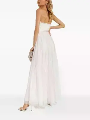 NEEDLE & THREAD Sequin Detail Strapless Maxi Dress
