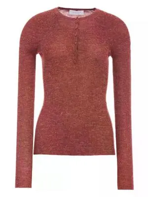 Gabriela Hearst Anges Button-collar T-shirt