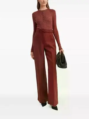 Gabriela Hearst Anges Button-collar T-shirt