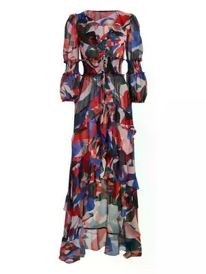 PatBO Printed Asymmetric Dress