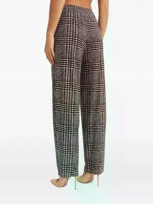 Norma Kamali Pleated Houndstooth Trousers