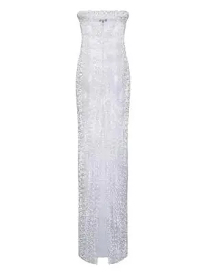 SANTA BRANDS Rhinestone-embellished Mesh Maxi Dress