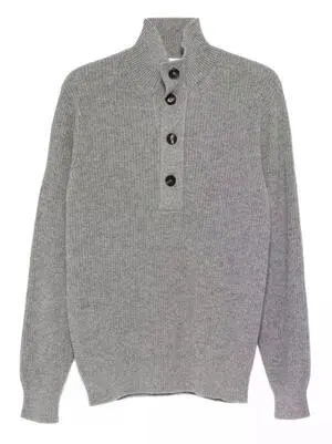 FILIPPO DE LAURENTIIS Buttoned Funnel-neck Sweater
