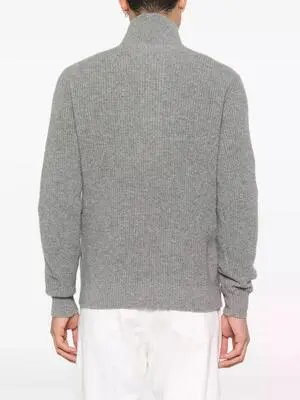 FILIPPO DE LAURENTIIS Buttoned Funnel-neck Sweater