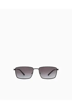 Emporio Armani Rectangular Full Rim Sunglasses - Black