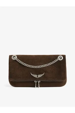 Zadig&Voltaire Rock Ii Suede Clutch - Natural