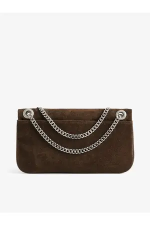 Zadig&Voltaire Rock Ii Suede Clutch - Natural