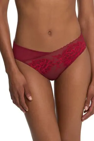 Natori Flora Bikini Bottom - Red
