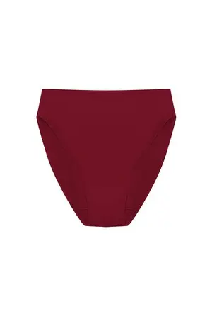 Natori Bliss Bare Cotton High Cut Brief - Red