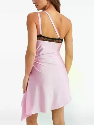 Coperni Lace-detail Asymmetrical Mini Dress - Pink