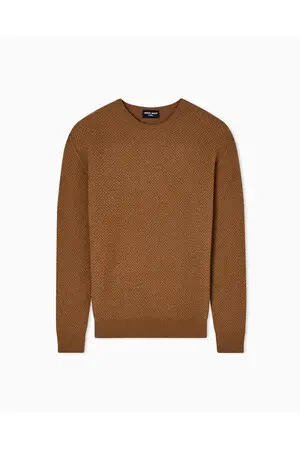 Giorgio Armani Vicuña Wool Crew-neck Jumper - Brown