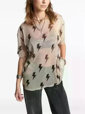 ONETEASPOON Lightning Pattern T-shirt