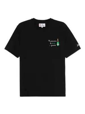 MC2 SAINT BARTH Embroidered T-shirt - Black