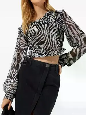 ONETEASPOON Zebra-pattern Blouse