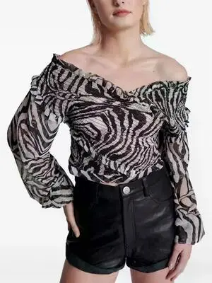 ONETEASPOON Zebra-pattern Blouse
