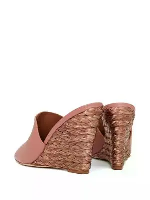 Paris Texas Raffia Wedge Sandals