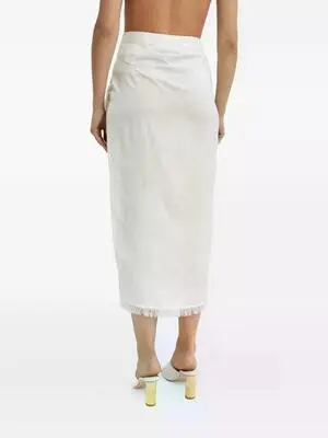 Simkhai Quinton Fringed Midi Skirt