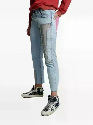 ONETEASPOON Patchwork Frayed Jeans