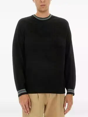 Paul Smith Striped Trim Sweater - Black