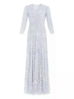 NEEDLE & THREAD Isabella Sequinned Maxi Dress