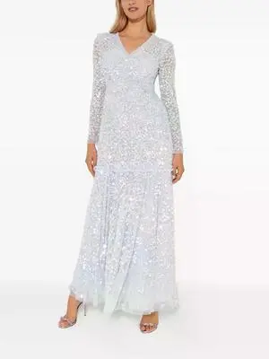 NEEDLE & THREAD Isabella Sequinned Maxi Dress