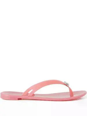Casadei Jelly Crystal Logo Flip-flops