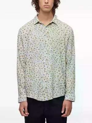 OSKLEN Floral-print Long-sleeve Shirt - White