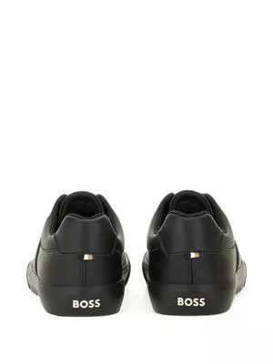 BOSS Panelled Lace-up Sneakers - Black