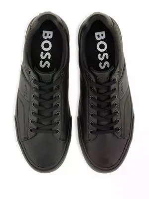 BOSS Panelled Lace-up Sneakers - Black