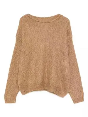 C.T.PLAGE Boat-neck Long-sleeve Sweater