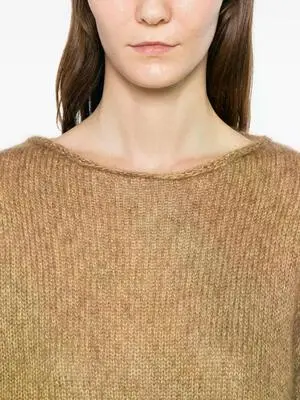 C.T.PLAGE Boat-neck Long-sleeve Sweater