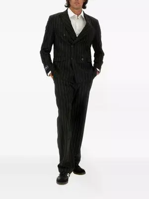 FAMILY FIRST Pinstripe Double-breasted Blazer